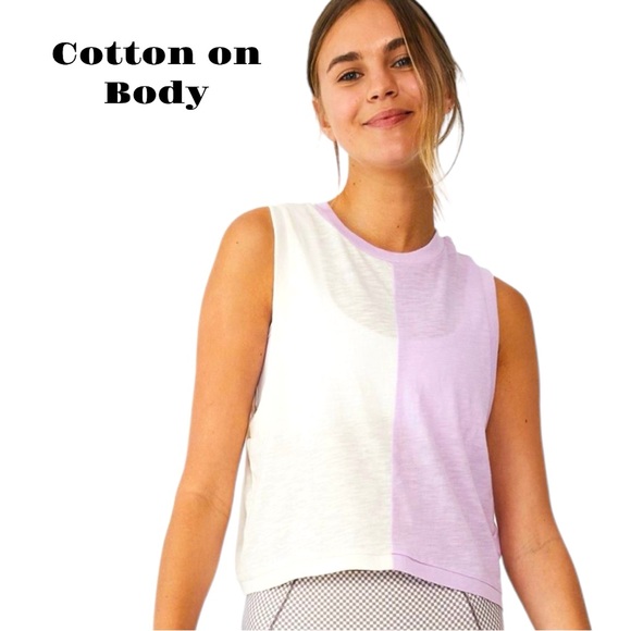 Tops | New Cotton On Body Brand Pink Orchid Splice Top Lilac Color ...
